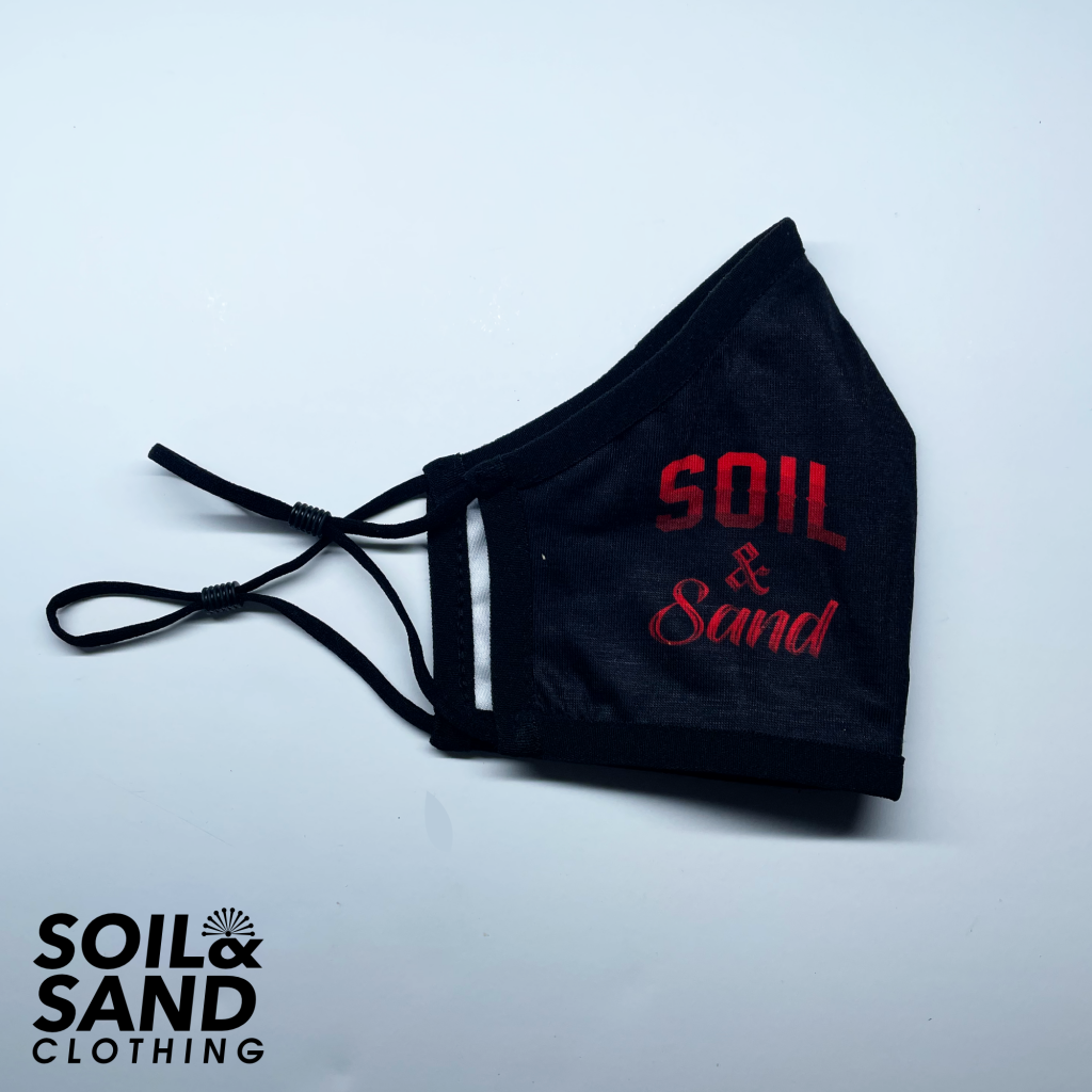 Face Mask – Black & Red | Soil and Sand